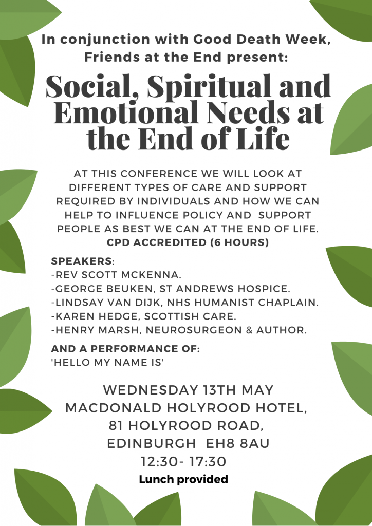 Social, Spiritual and Emotional Needs at the End of Life Conference ...